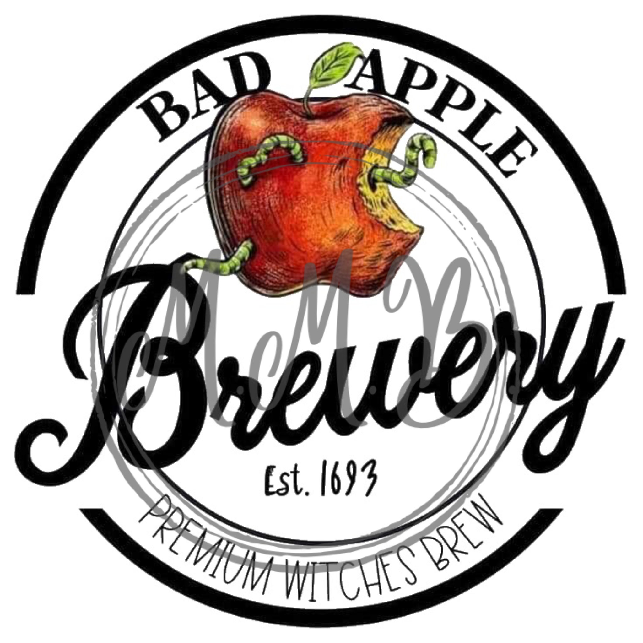 Bad Apple Brewery Co Worm Sublimation Instant Download Png File Cut ...