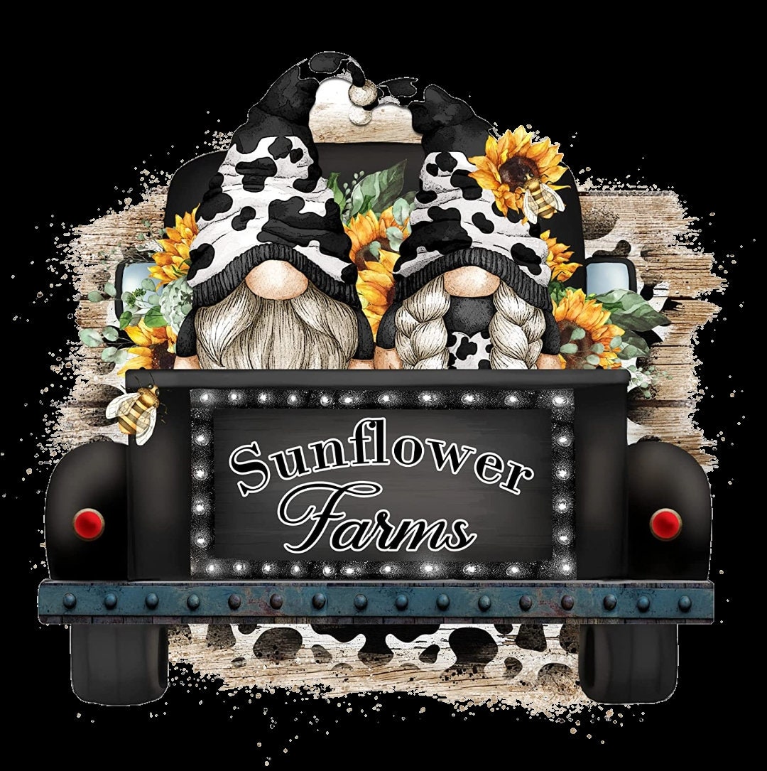 Gnome Sunflower Farms Sublimation Design - Etsy