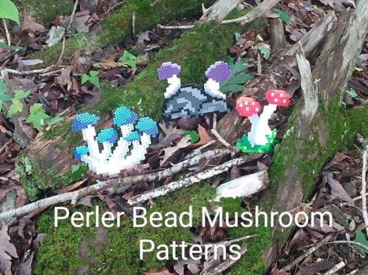 Perler Bead Mushrooms Set (PATTERN) - Etsy