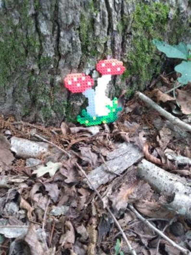 Perler Bead Mushrooms Set (PATTERN) - Etsy