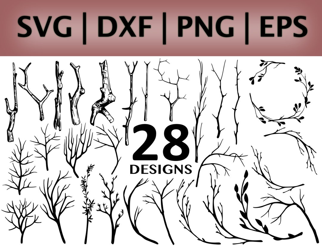 Twig SVG Bundle Floral Swag SVG Branch Leaves Svg Png Eps Dxf Tree ...