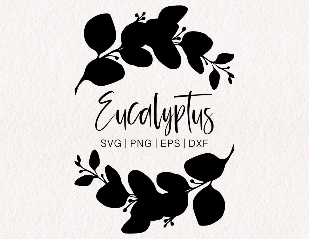 Eucalyptus SVG Frame Borders | Simple Wreath Svg | Silhouette Cut File ...