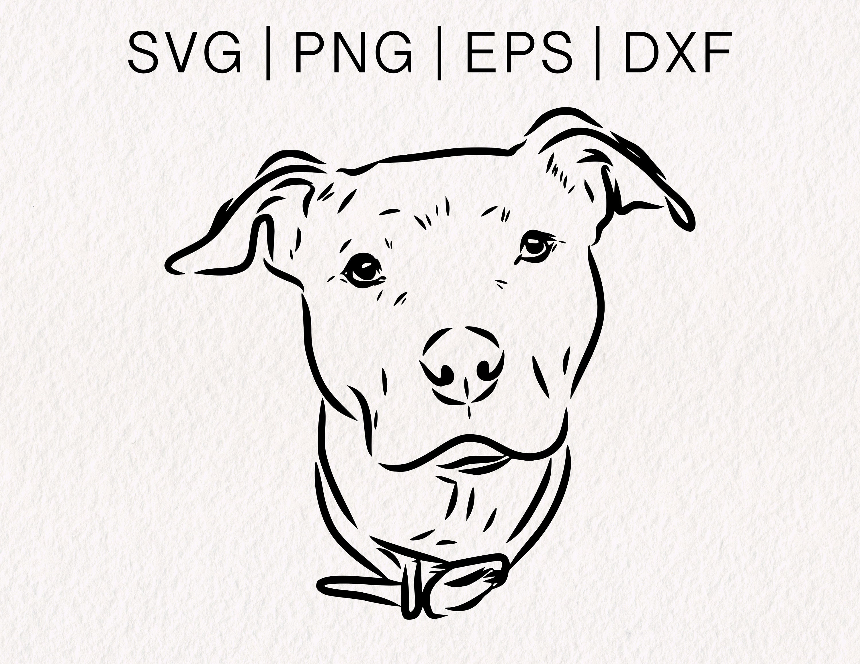 Pitbull Face SVG Dog Face Vector Bully Dog Svg Pit Bull Svg Svg Png Eps ...