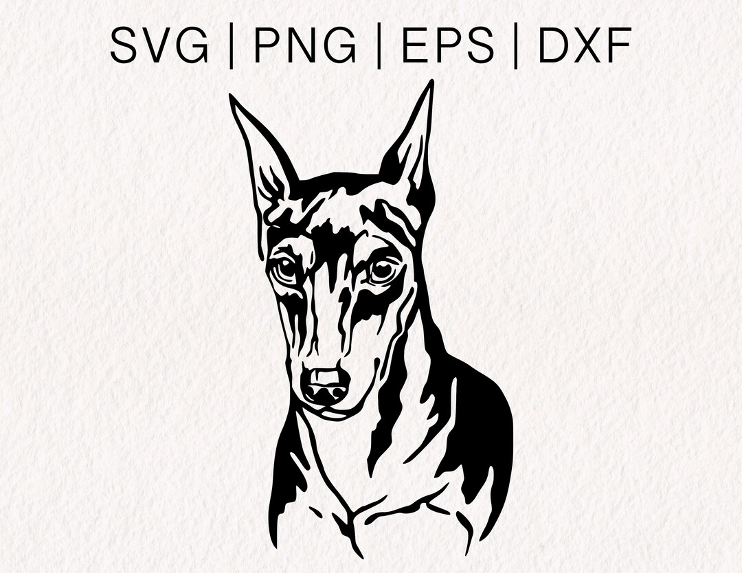 Miniature Pinscher SVG Doberman Svg Doberman Dad Dog Face Vector ...