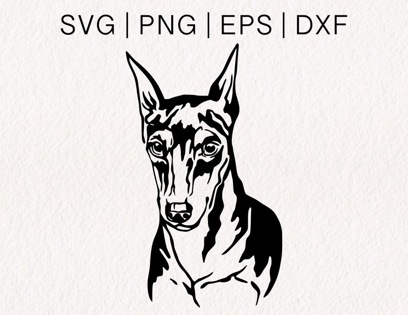 Miniature Pinscher SVG Doberman Svg Doberman Dad Dog Face Vector ...