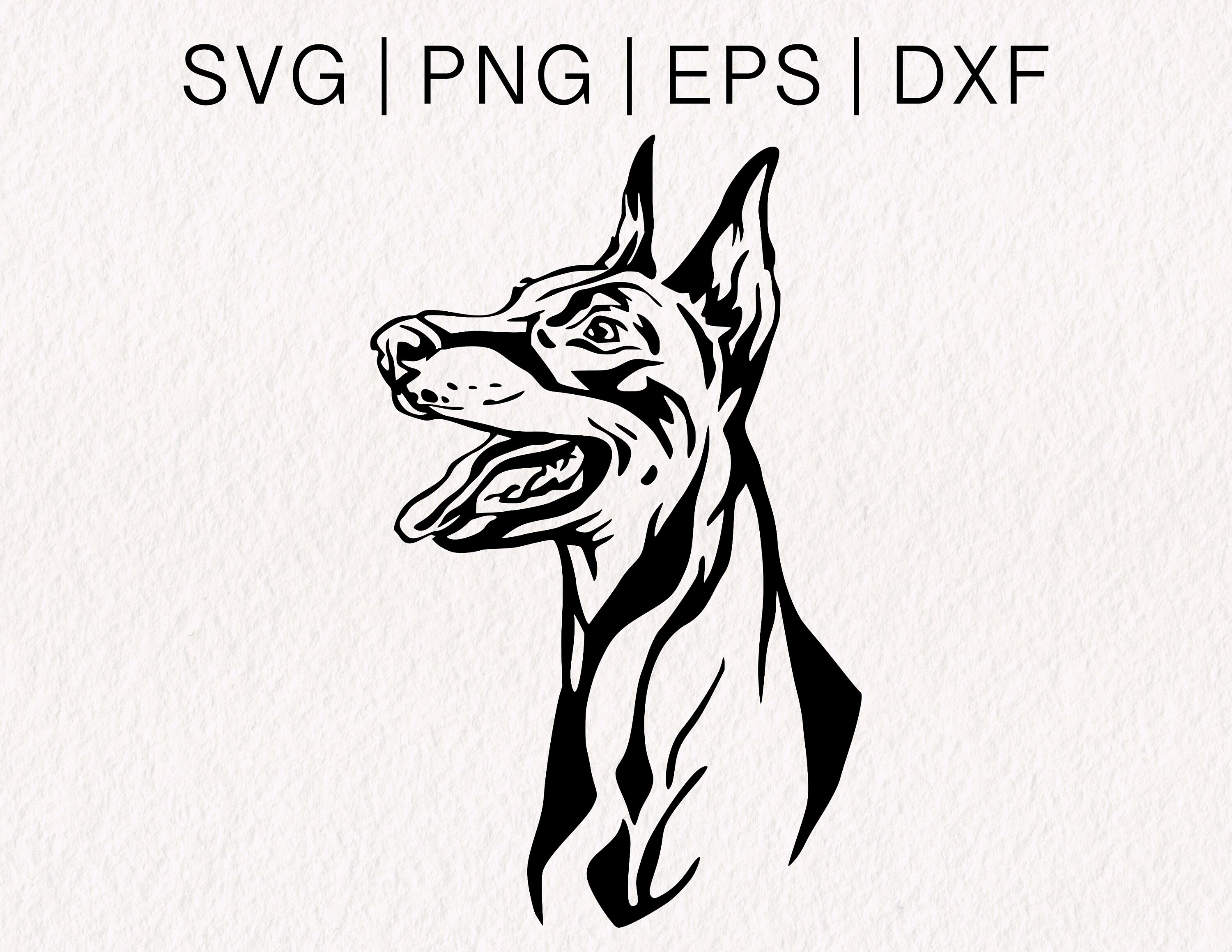 Doberman Pinscher SVG Doberman Svg Doberman Dad Dog Face Vector ...