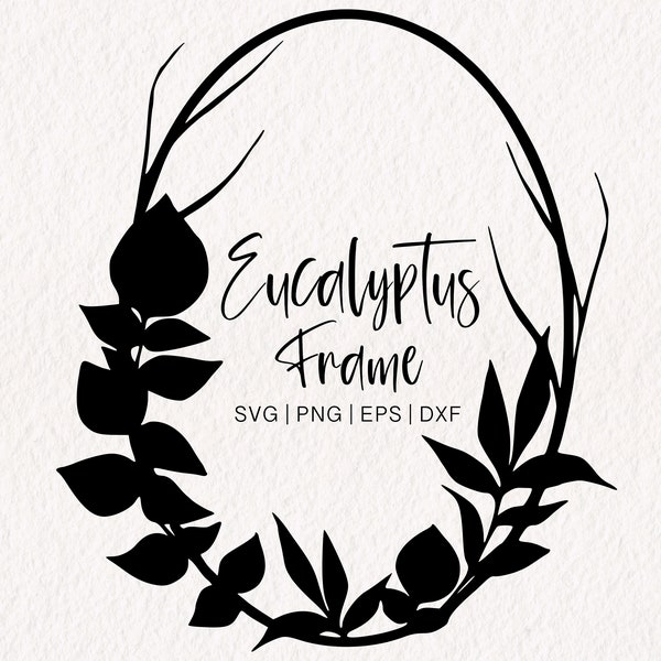 Plotterdatei rahmen mit eukalyptus - Etsy.de