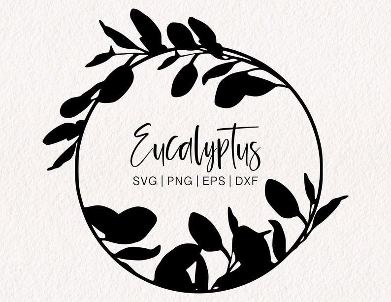 Eucalyptus SVG Frame Simple Wreath Svg Silhouette Cut File - Etsy