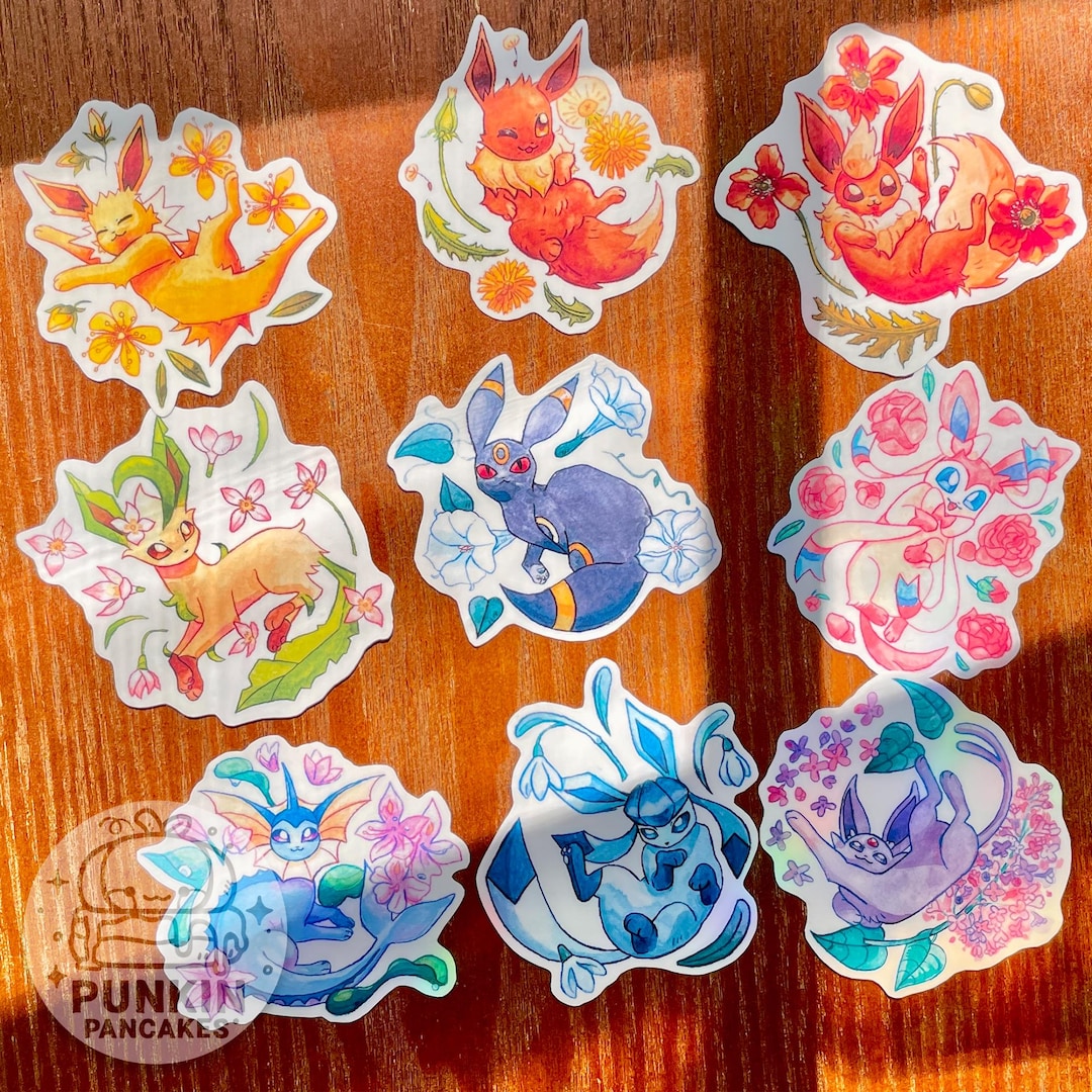 Eeveelution Stickers | Cute Pokemon Sticker | Laptop, Water Bottle ...