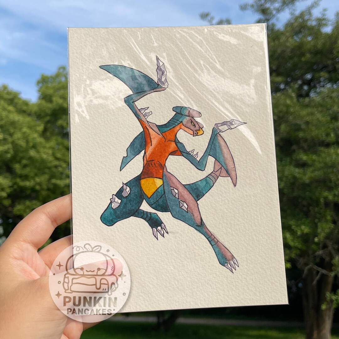 Garchomp - Original Watercolor | Pokemon Fan Art, Watercolor Painting ...