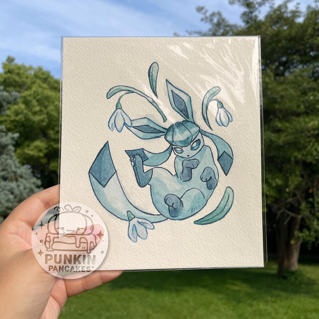 Glaceon and Snowdrops - Original Watercolor | Pokemon Fan Art ...