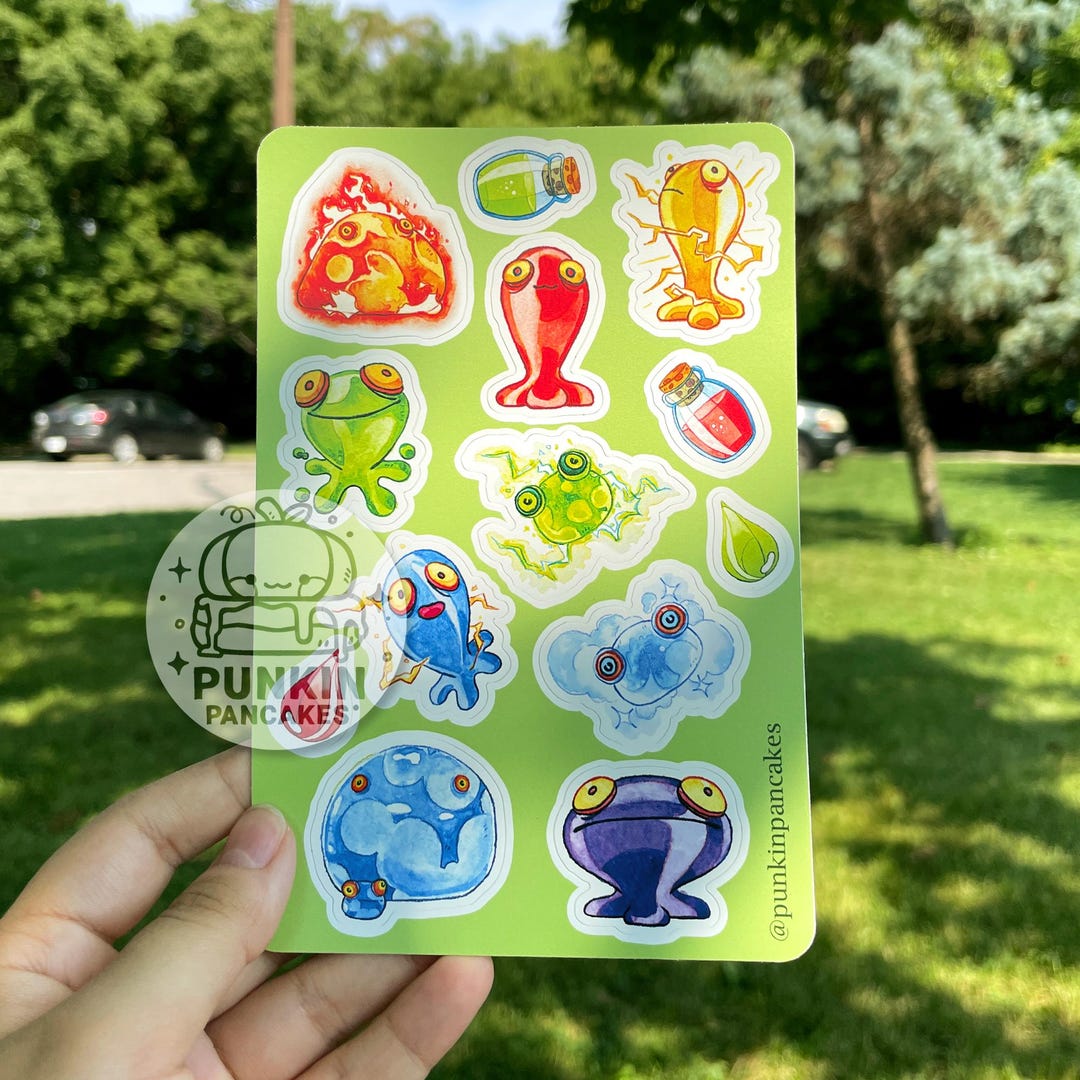 Zelda Chu Chu Sticker Sheet | Zelda Fan Art, Watercolor Stickers, Cute ...