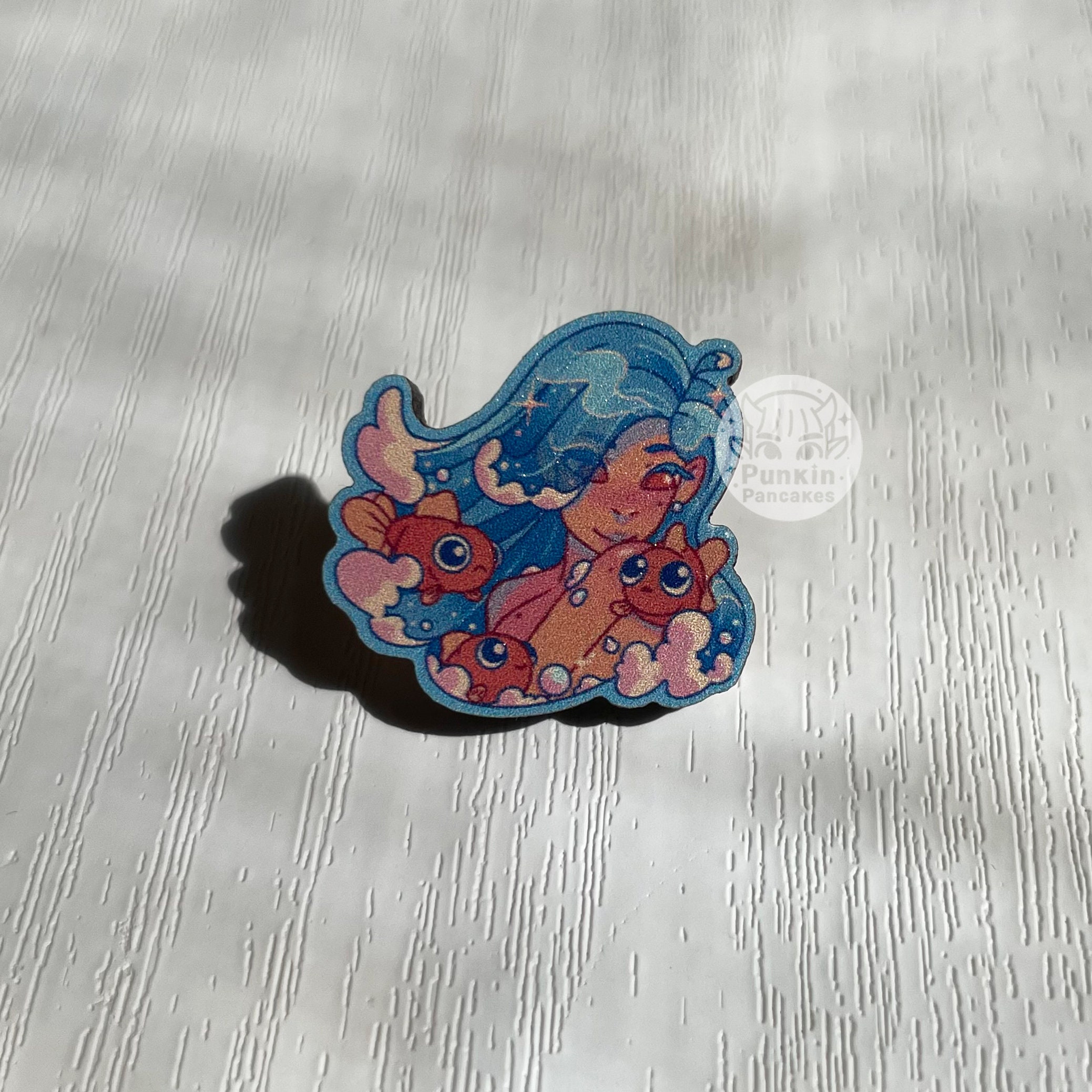 Wave Girl Pin Wooden Pin, Cute Pin, Ocean Pin, Colorful - Etsy