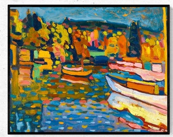 Autumn Landscape With Boats by Wassily Kandinsky - Etsy