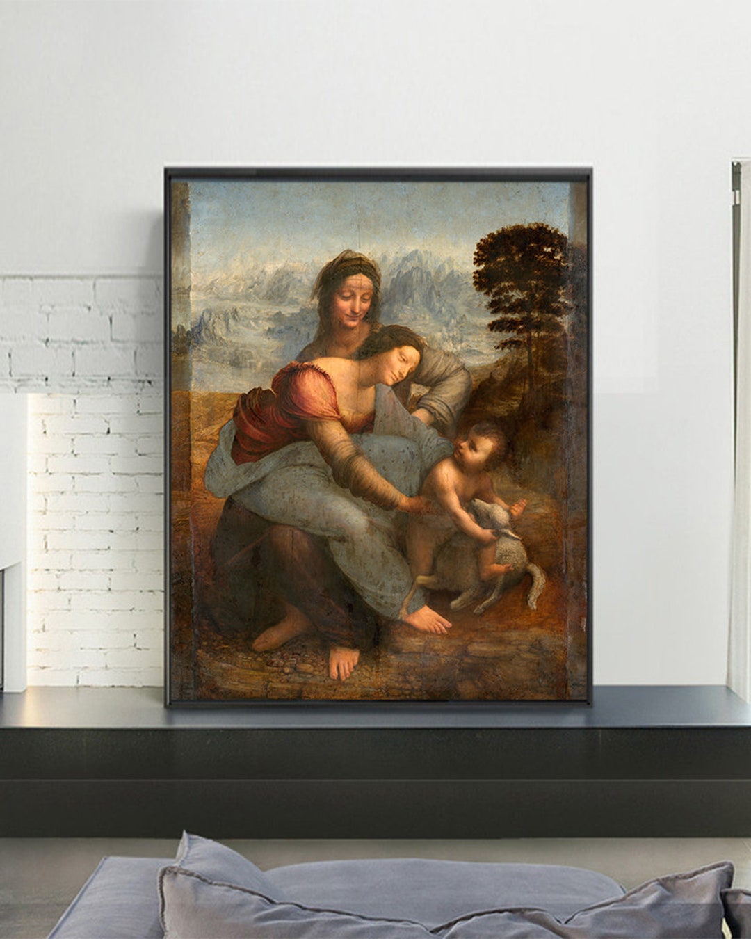 Madonna and Saint Anne-leonardo Da Vinciclassic Art - Etsy