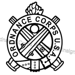 Ordnance Corps Regimental Insignia Digitial Download in DXF, PDF, and ...