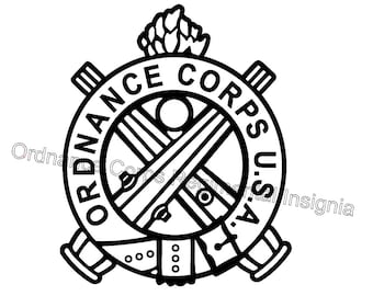 US Army Ordnance Corps Regimental Crest Vector Files, Dxf Eps Svg Ai Crv - Etsy