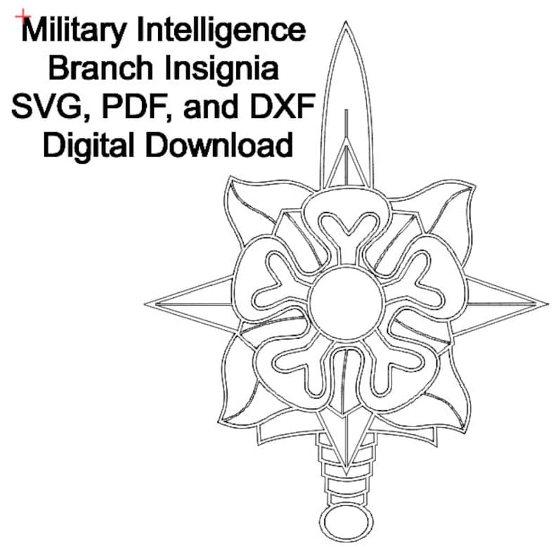 Army Military Intelligence Branch Insignia SVG, PDF, and DXF Digital ...