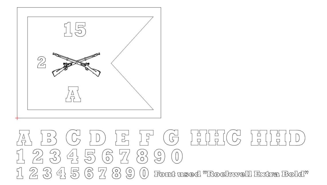 U.S Army Infantry Company Guidon Digital Download in PDF, SVG, and DXF ...