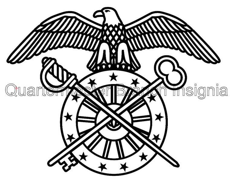 Quartermaster Corp Branch Insignia Army in PDF, SVG, and DXF File ...