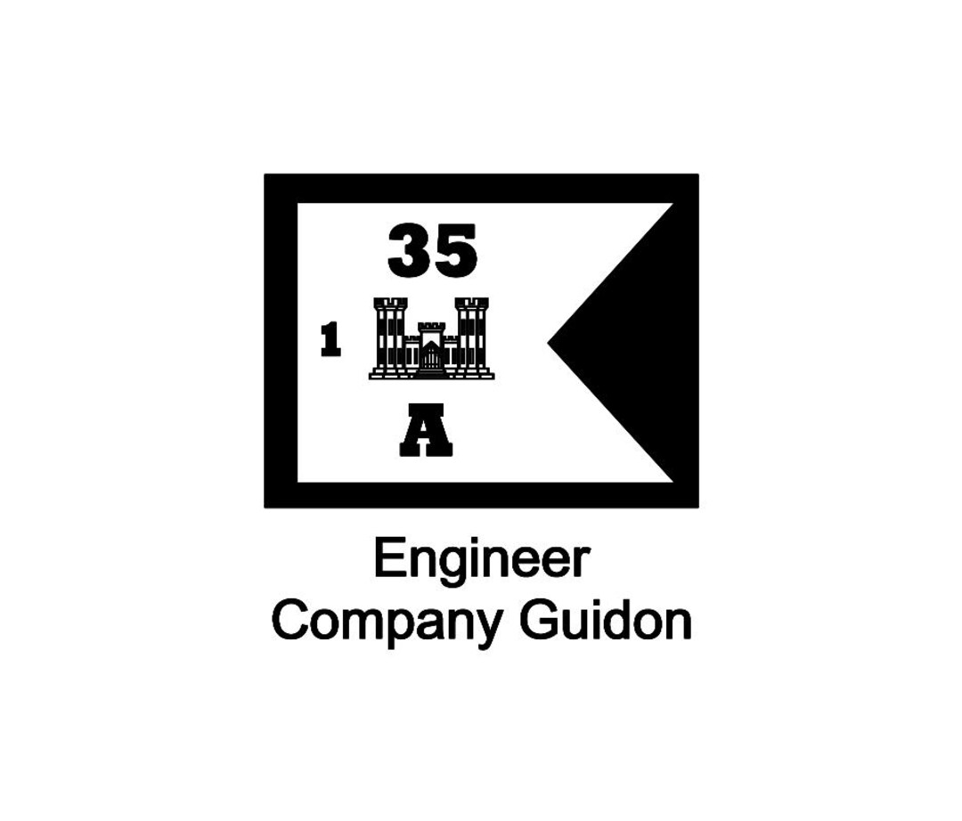 Corps of Engineers Company Guidon Army Digital Download in PDF, DXF ...