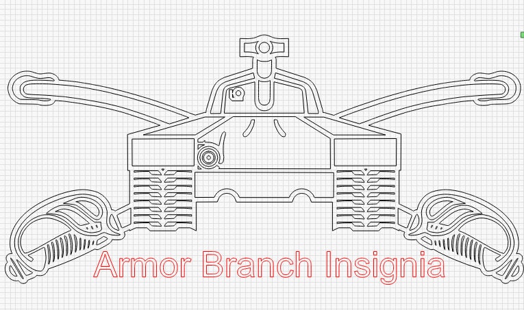 Armor Branch Insignia in DXF and SVG File Formats - Etsy