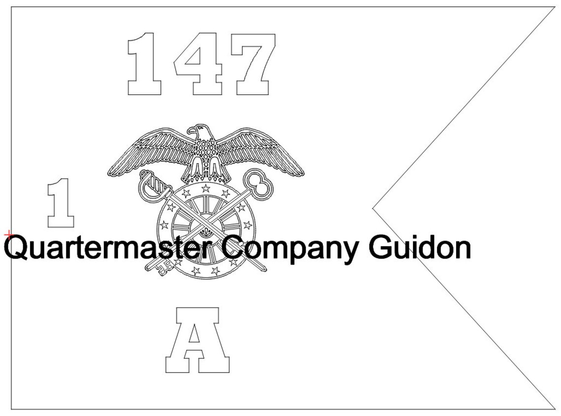 Quartermaster Company Guidon Army Digital Download in DXF, PDF, and SVG ...