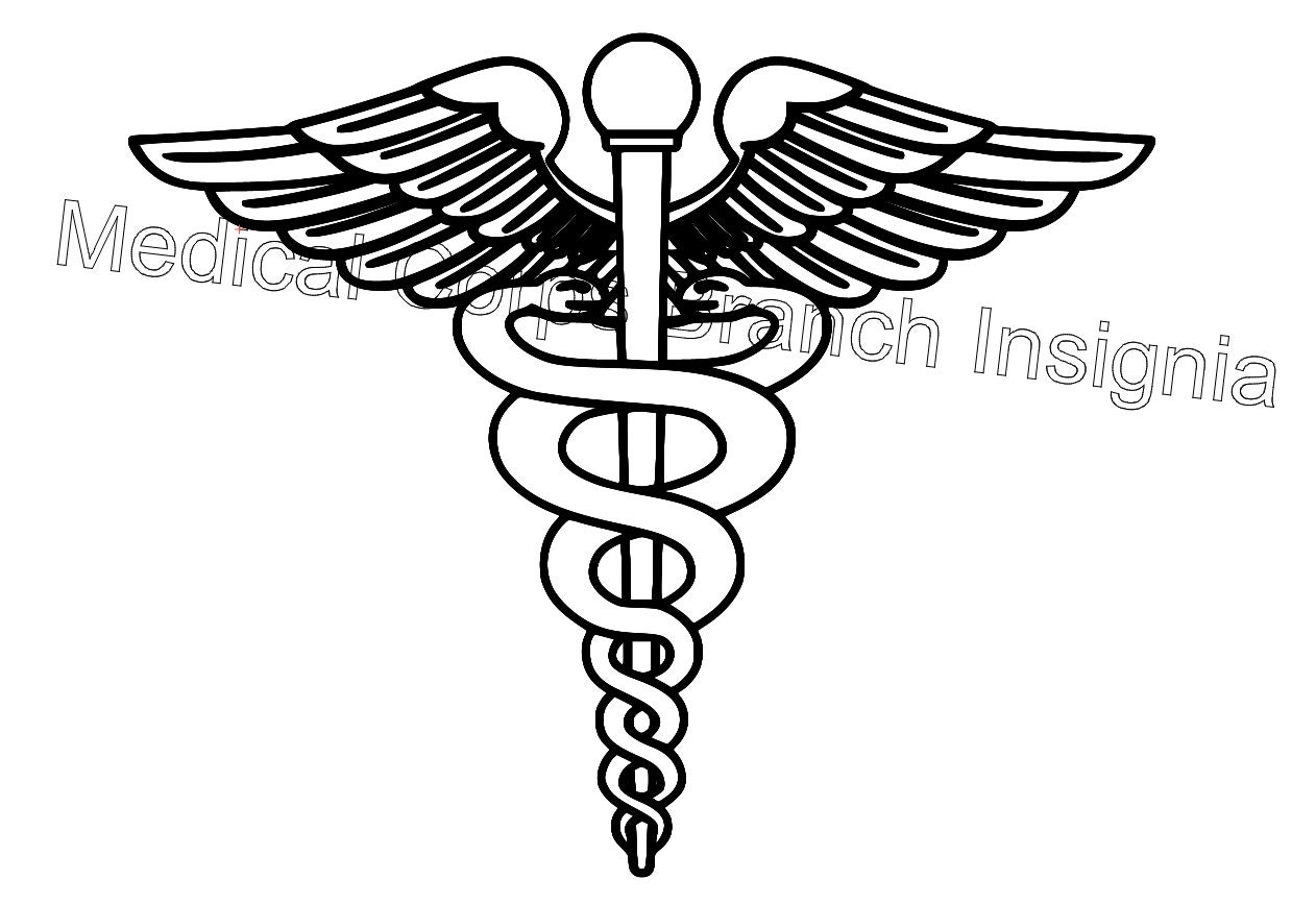 Medical Corps Branch Insignia Digital Download in PDF, SVG, and DXF ...