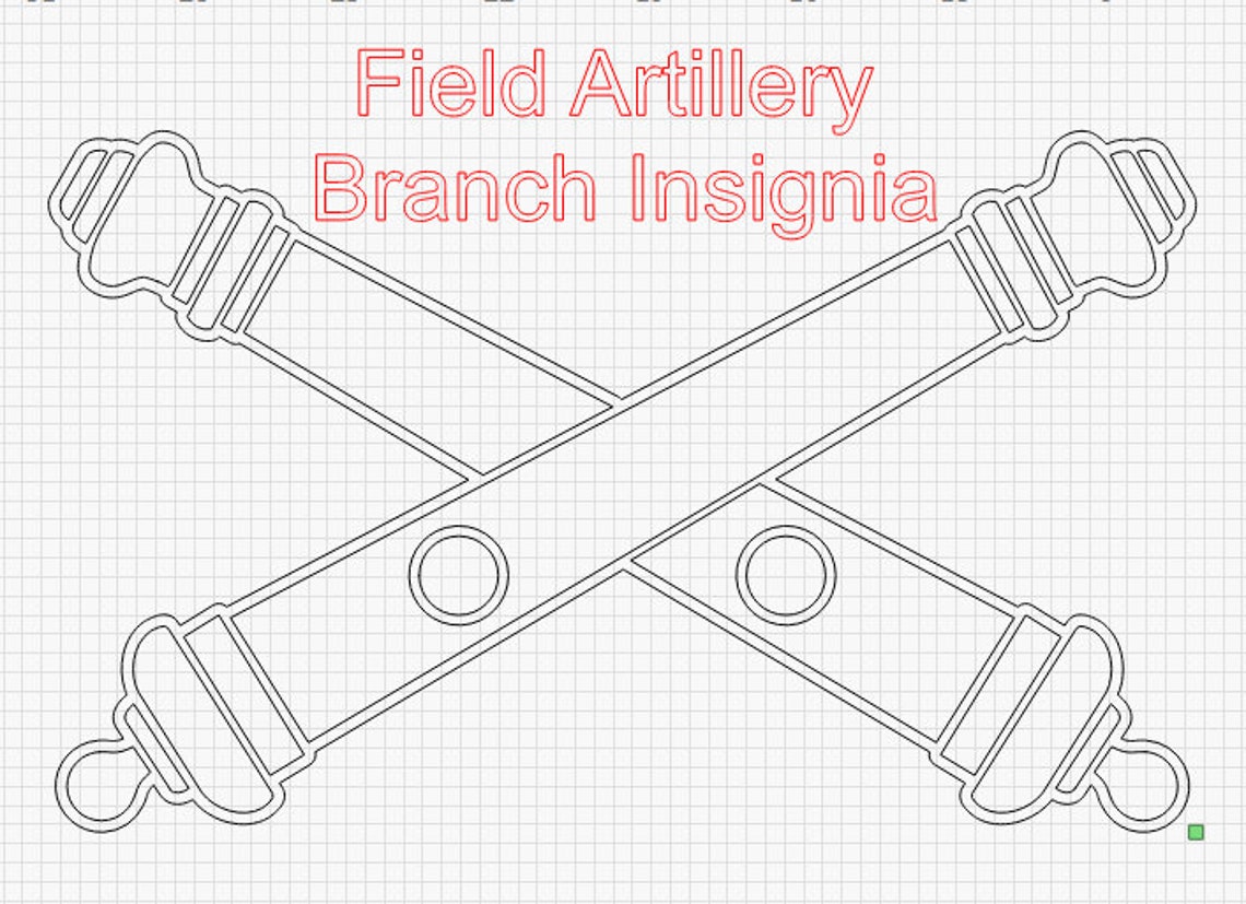 Field Artillery Branch Insignia Digitial Download in PDF, DXF, and SVG ...