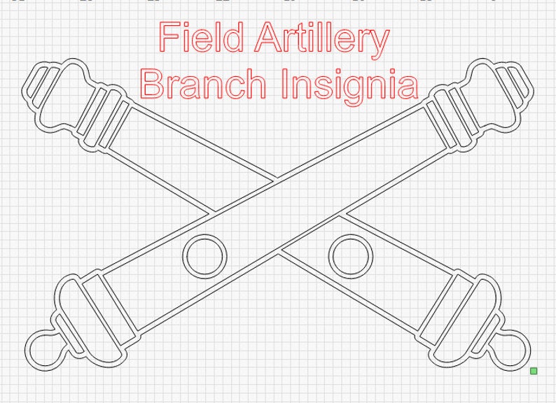 Field Artillery Branch Insignia Digitial Download in PDF, DXF, and SVG File Formats - Etsy