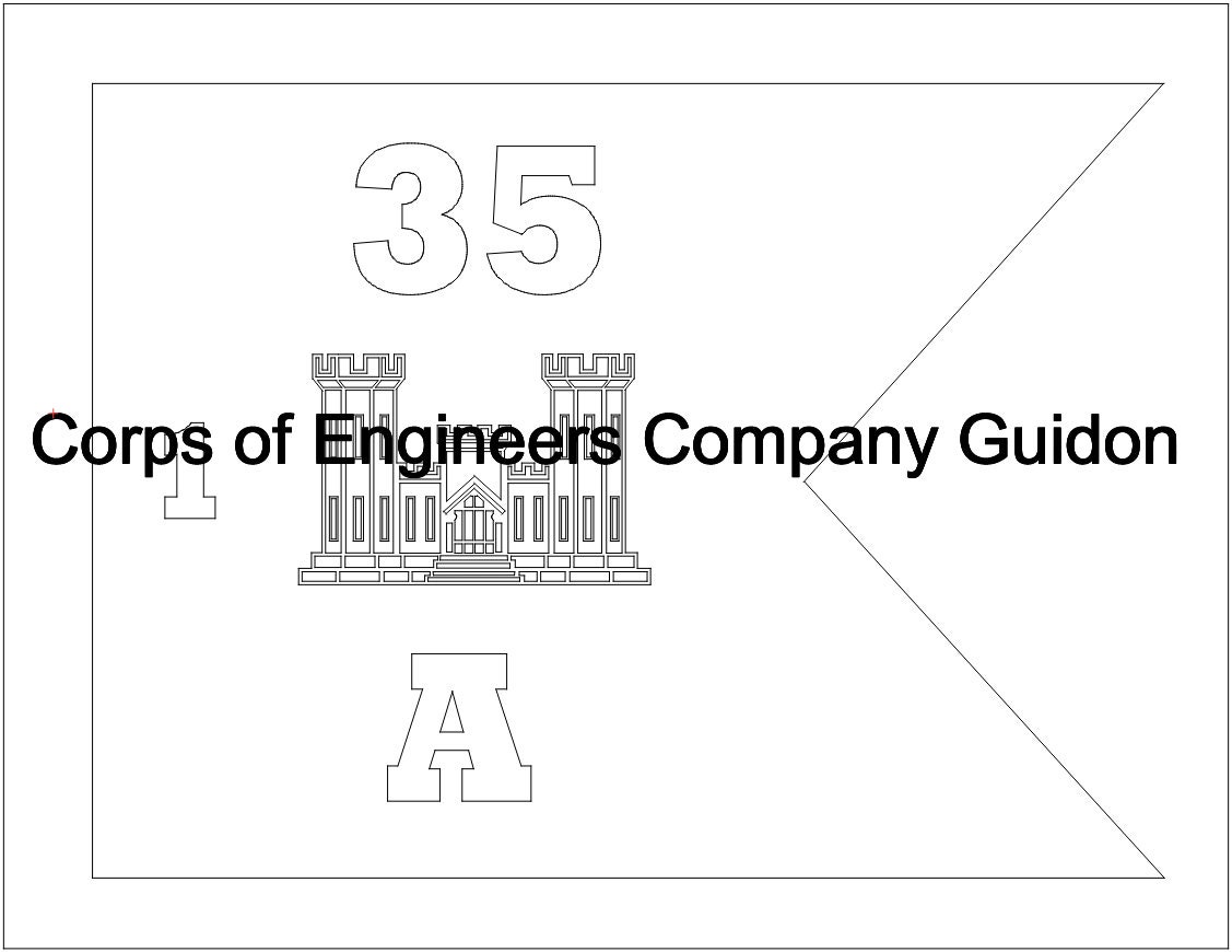 Corps of Engineers Company Guidon Army Digital Download in PDF, DXF ...