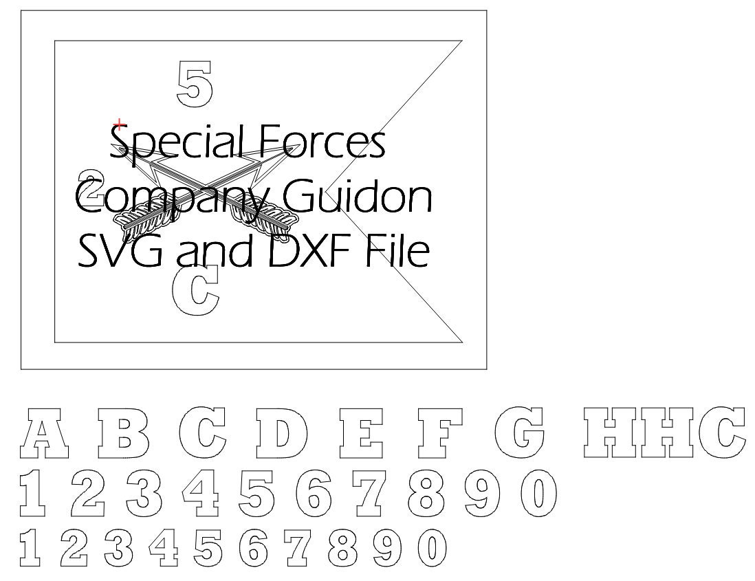 Special Forces Company Guidon Army Digital Download in PDF, DXF, and ...