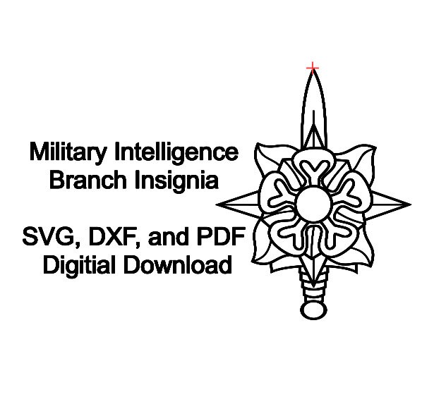 Army Military Intelligence Branch Insignia SVG, PDF, and DXF Digital Download - Etsy
