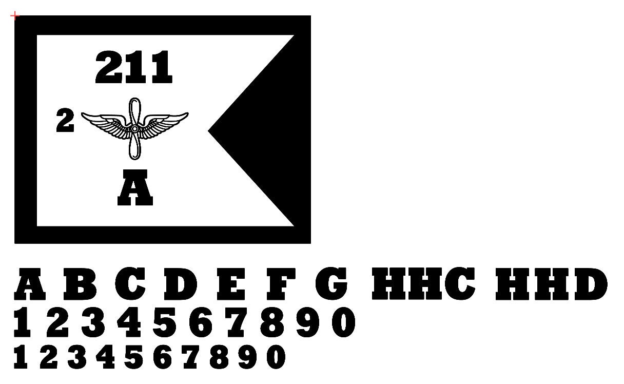 Army Aviation Company Guidon Army Digital Download in DXF and SVG - Etsy