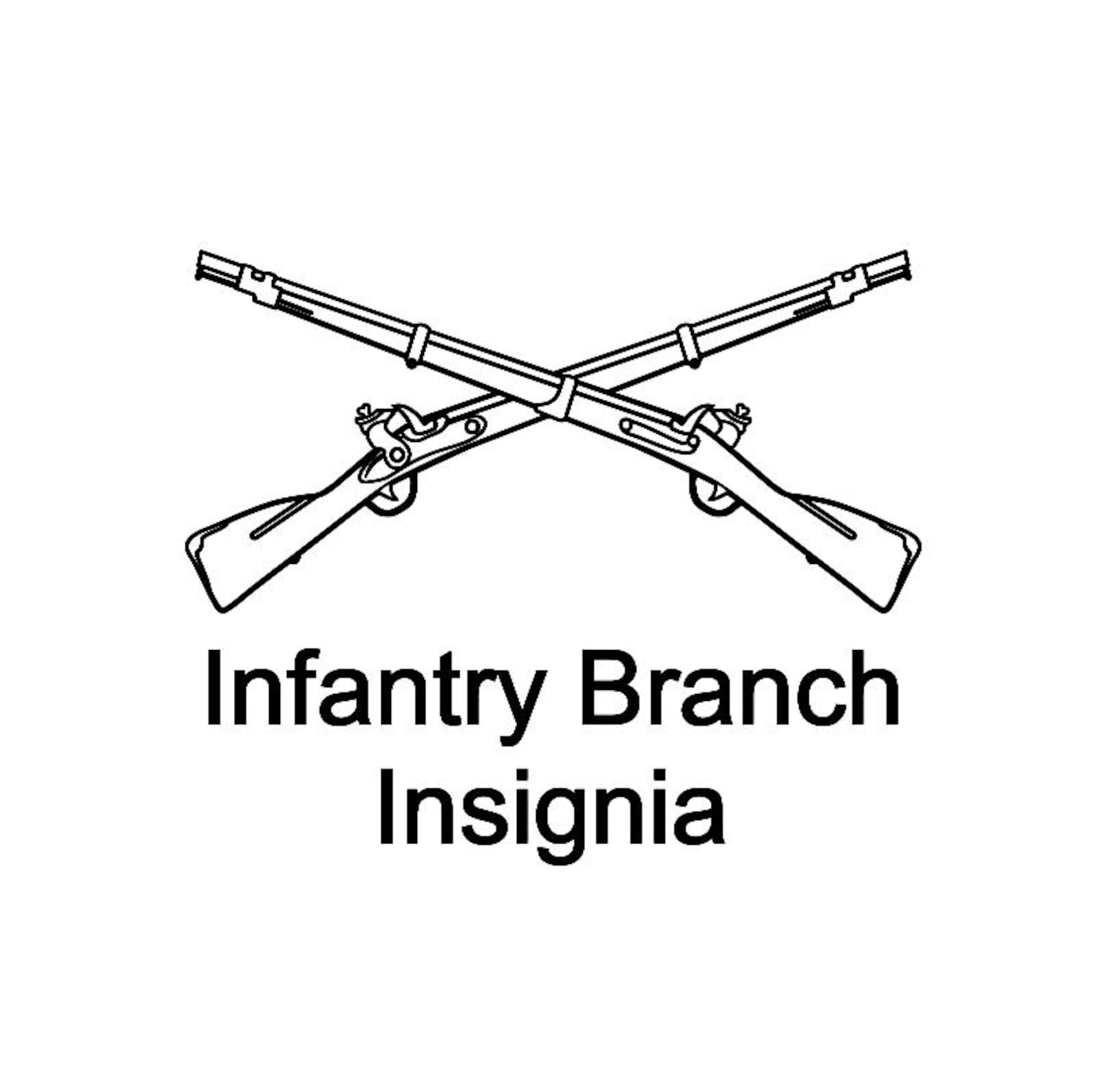Army Infantry Branch Insignia in PDF, SVG, and DXF File Formats - Etsy