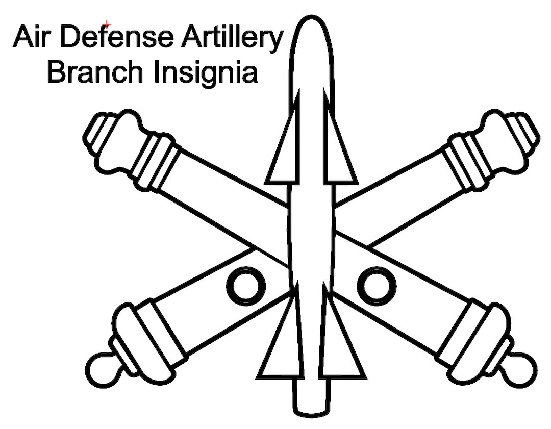 Air Defense Artillery Branch Insignia PDF, SVG, and DXF Digital ...