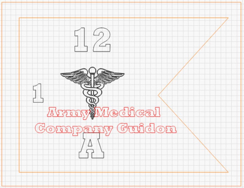 Medical Company Guidon Army Digital Download in DXF and SVG - Etsy