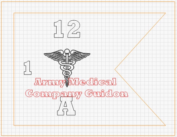Medical Company Guidon Army Digital Download in DXF and SVG - Etsy