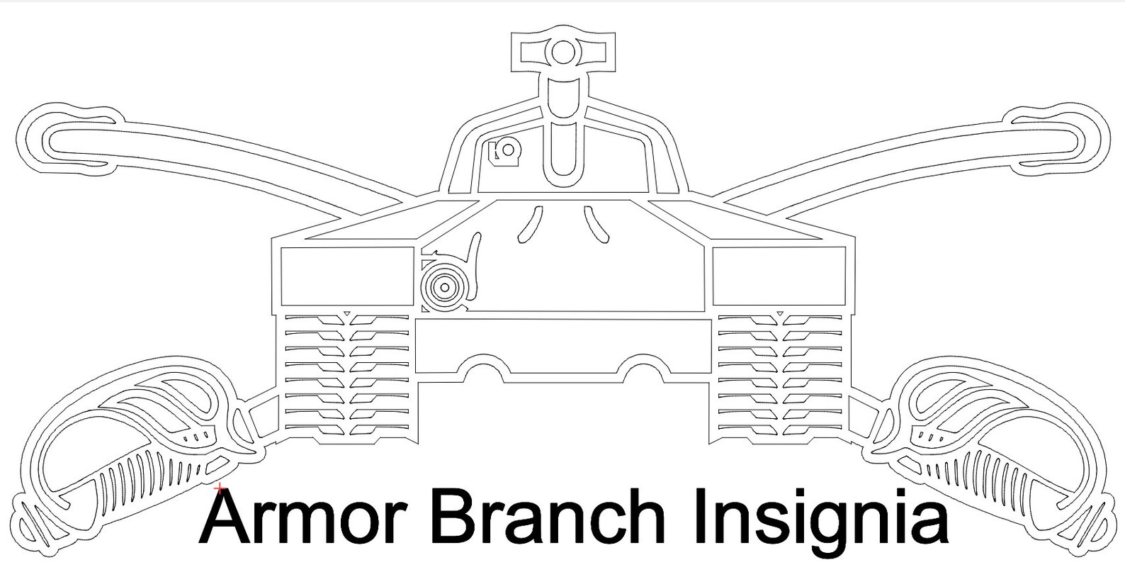 Armor Branch Insignia in DXF and SVG File Formats - Etsy