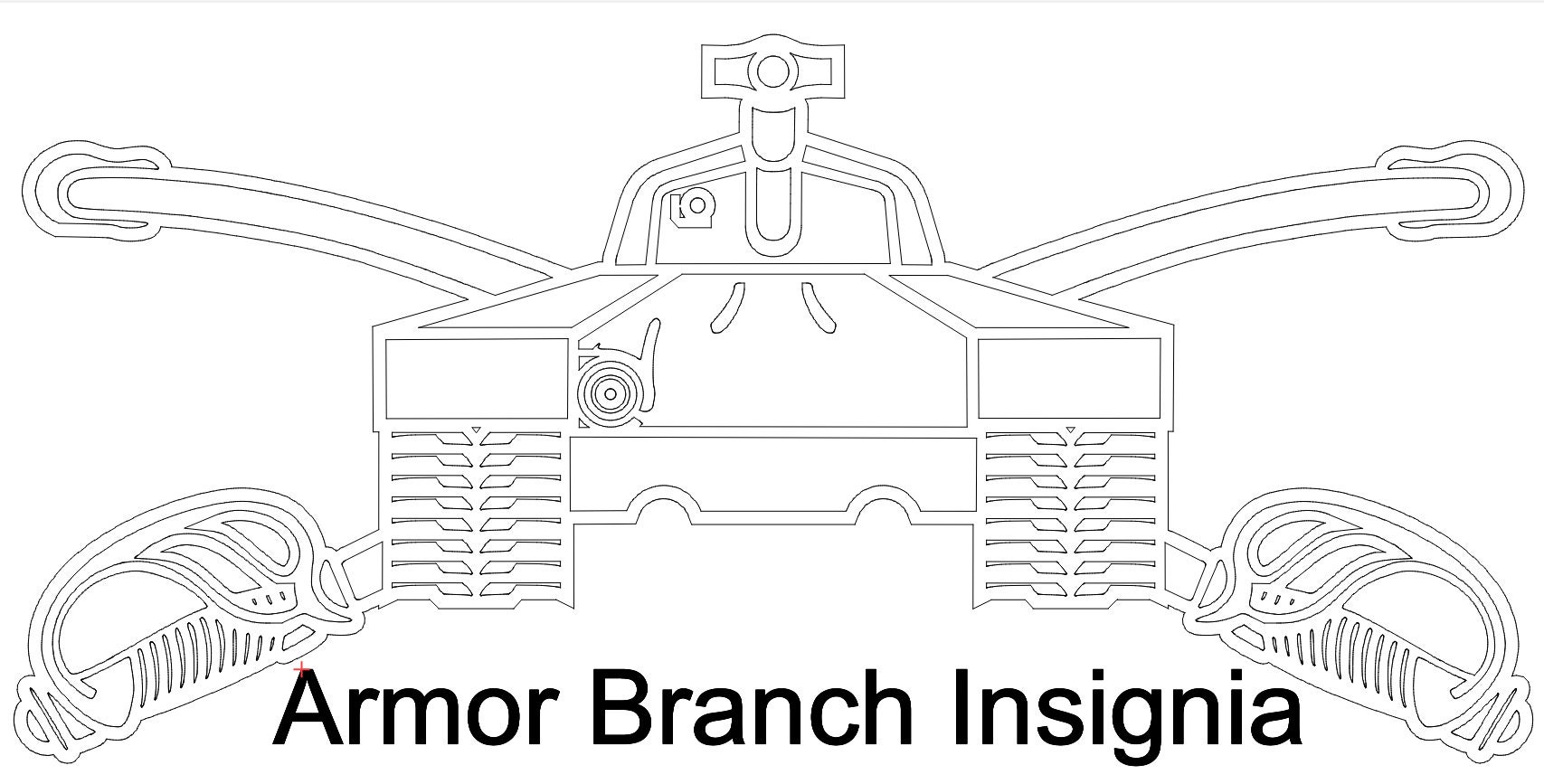 Armor Branch Insignia in DXF and SVG File Formats - Etsy