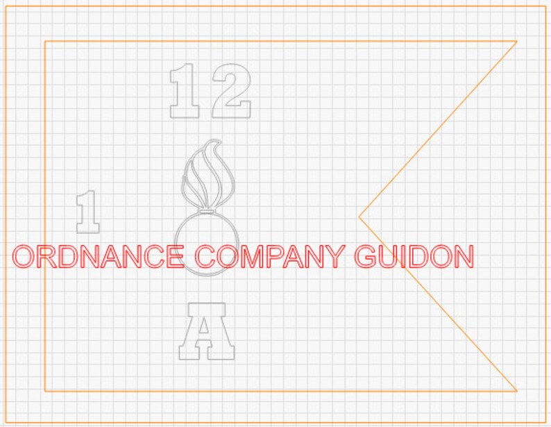Ordnance Company Guidon Army Digital Download in DXF, PDF, and SVG - Etsy