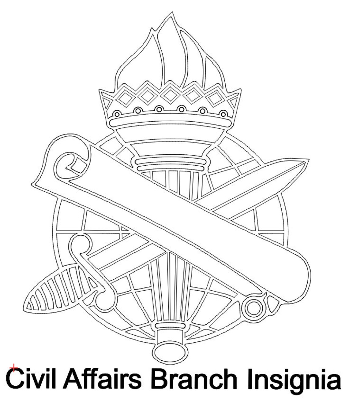 U.S. Army Civil Affairs Branch Insignia in PDF, SVG, and DXF File ...