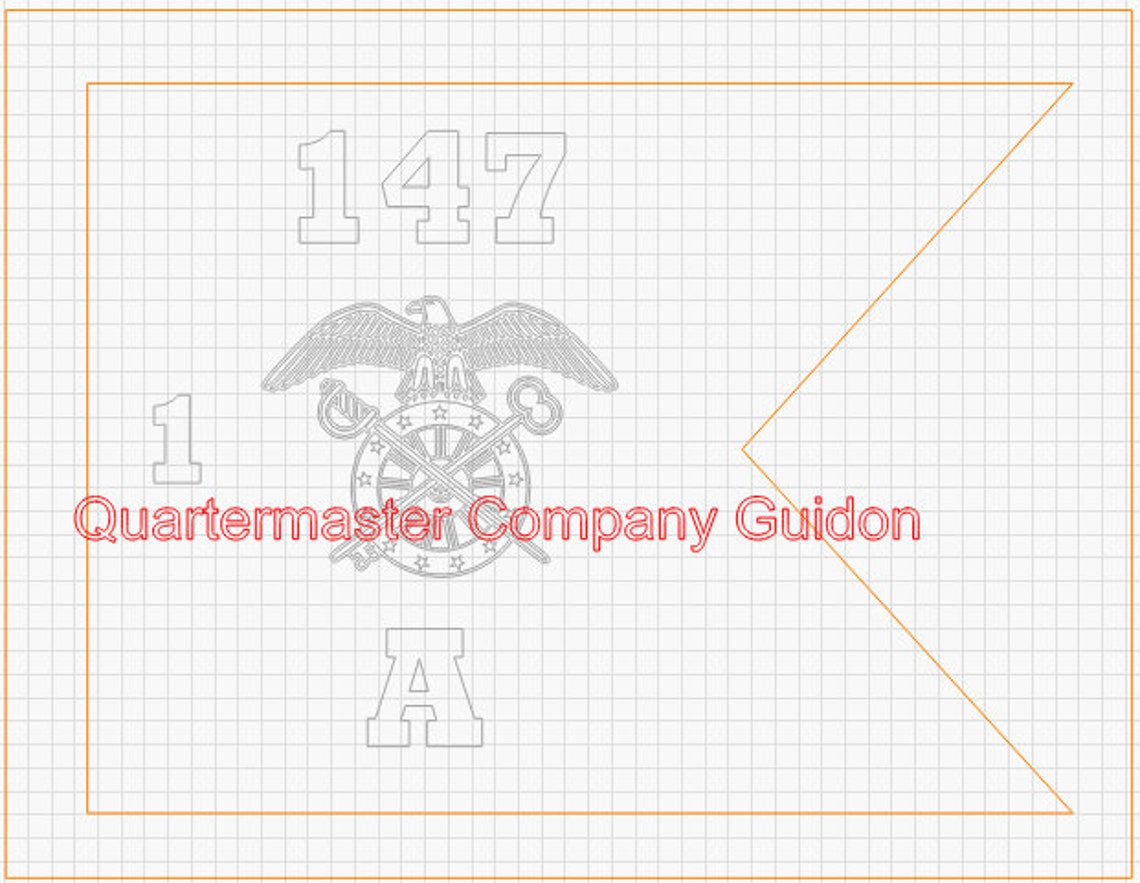 Quartermaster Company Guidon Army Digital Download in DXF, PDF, and SVG ...