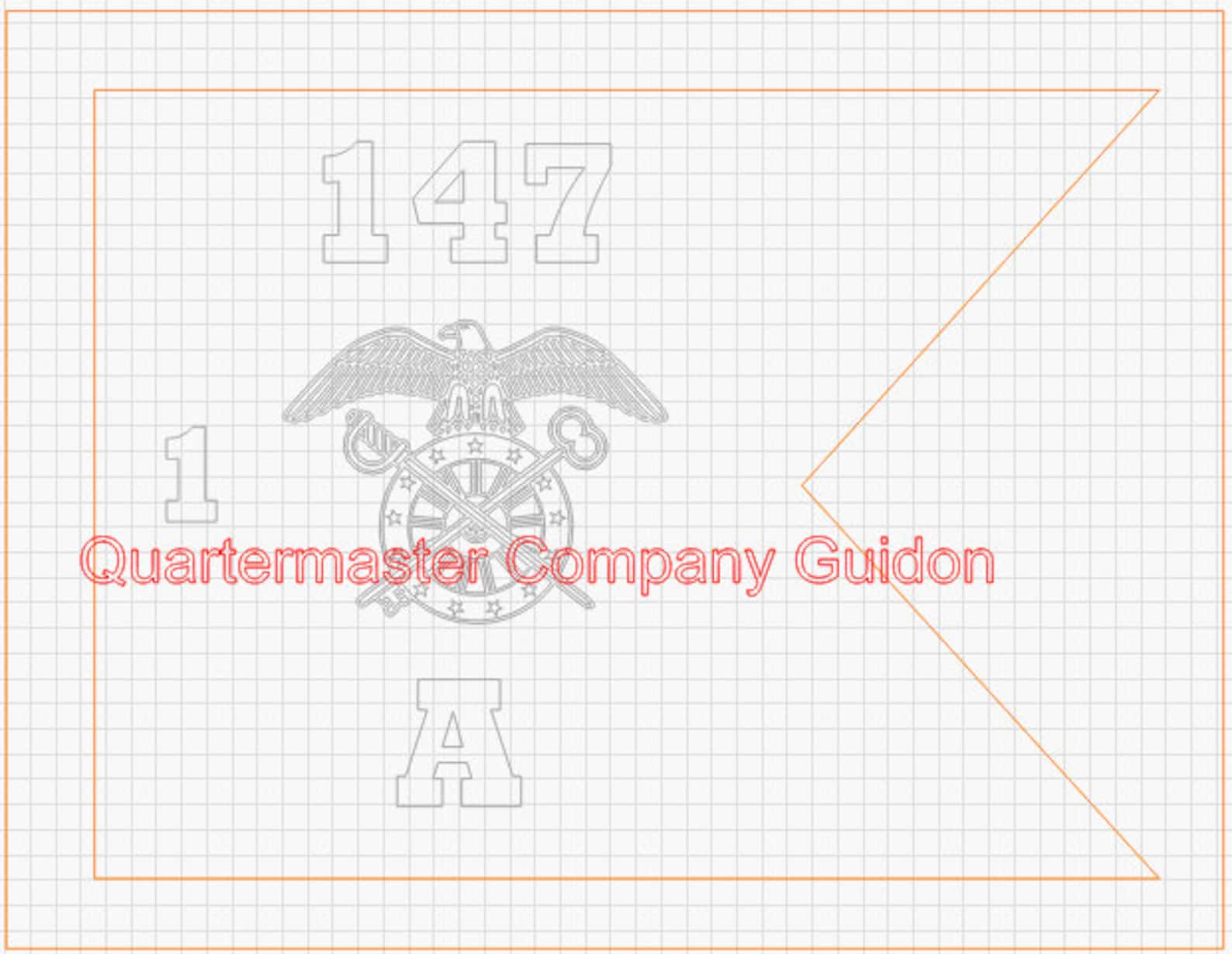 Quartermaster Company Guidon Army Digital Download in DXF, PDF, and SVG ...