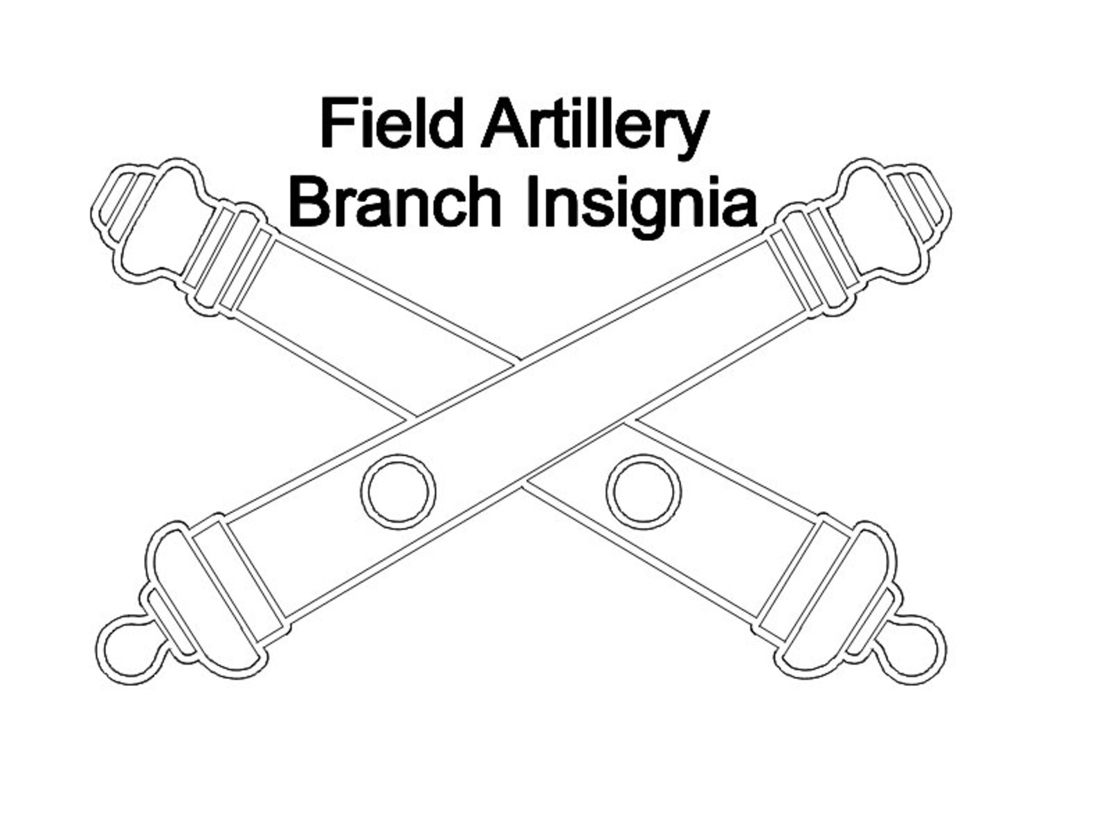 Field Artillery Branch Insignia Digitial Download in PDF, DXF, and SVG ...