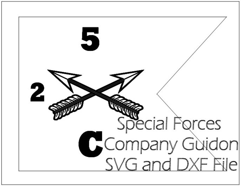Special Forces Company Guidon Army Digital Download in PDF, DXF, and ...