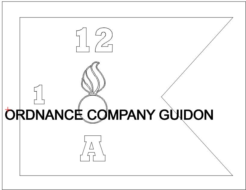 Ordnance Company Guidon Army Digital Download in DXF, PDF, and SVG - Etsy