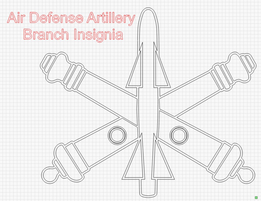 Air Defense Artillery Branch Insignia SVG and DXF Digital - Etsy