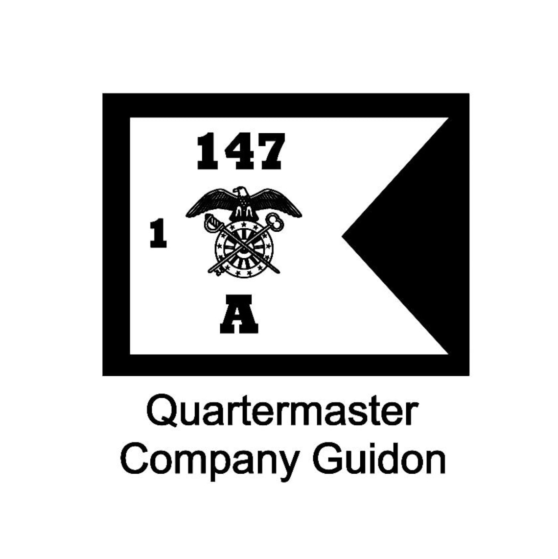 Quartermaster Company Guidon Army Digital Download in DXF, PDF, and SVG ...