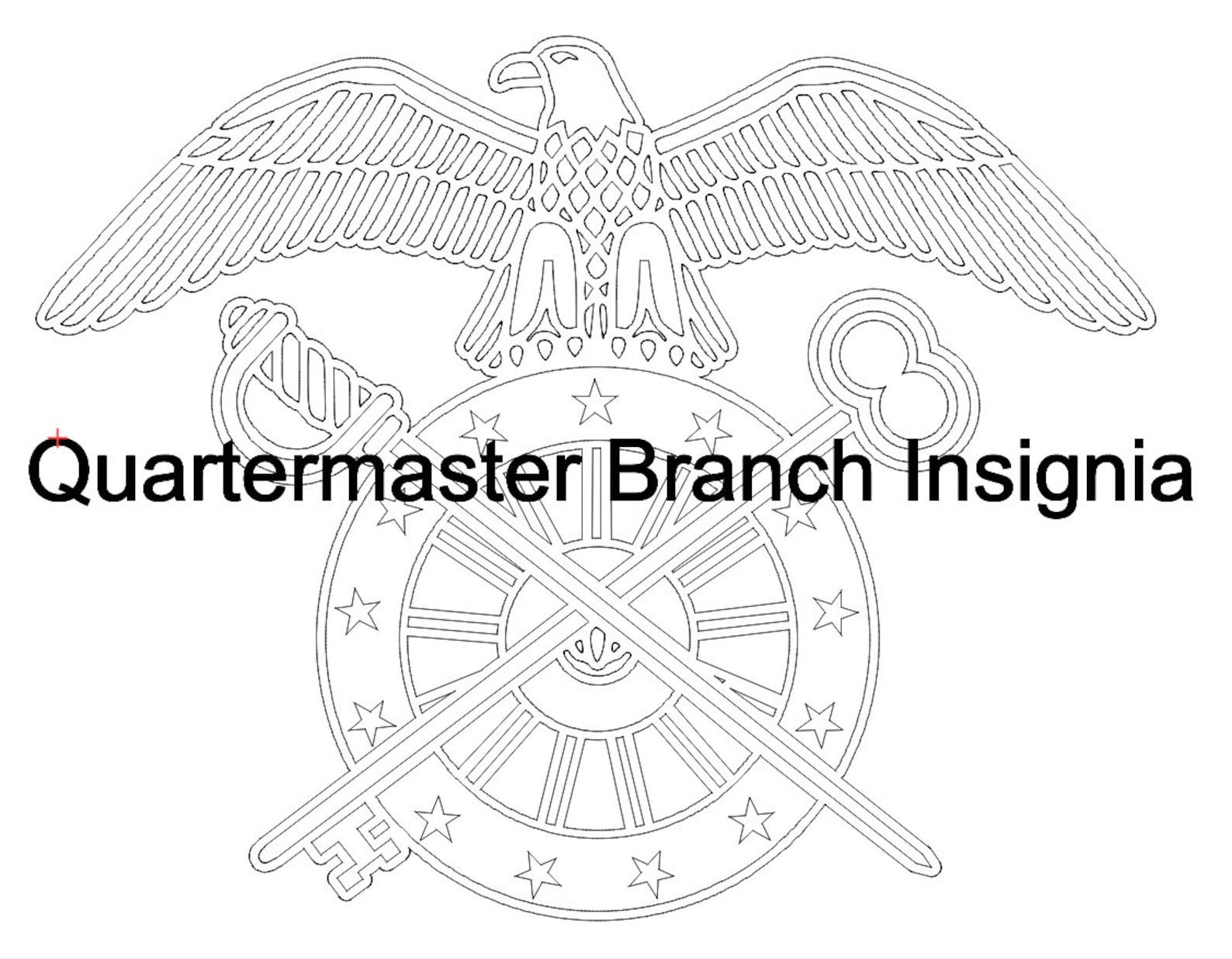 Quartermaster Corp Branch Insignia Army in PDF, SVG, and DXF File ...